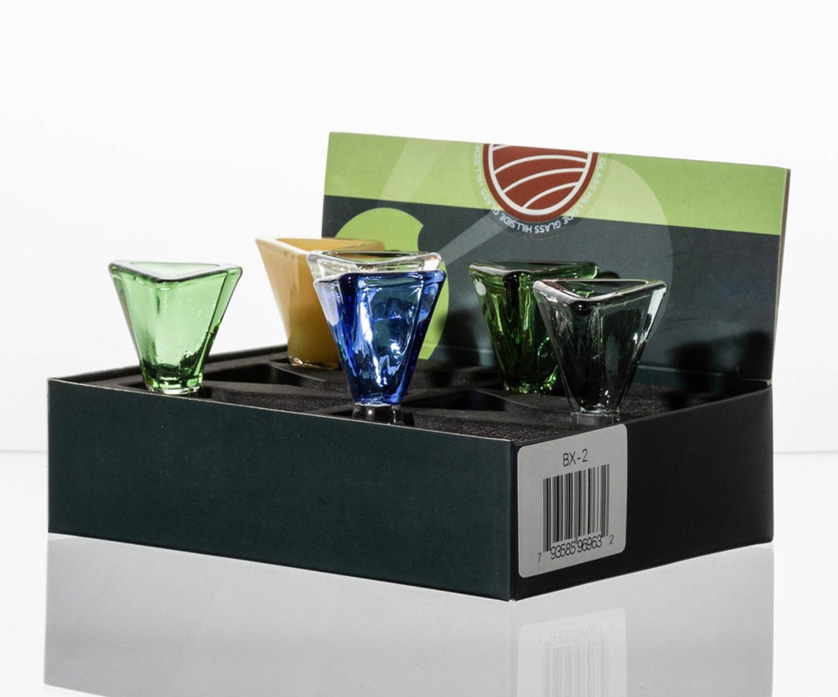 Hillside Glass Triangle Bowl w/ Frosted Joint – Royal Vape Robson
