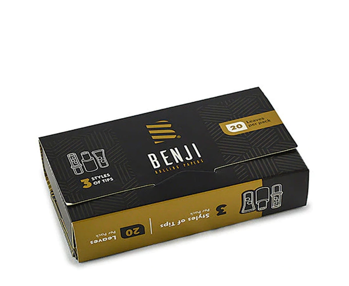 Benji Rolling Paper With 3 Styles Filter Tips & Pack of 20 – Royal Vape ...